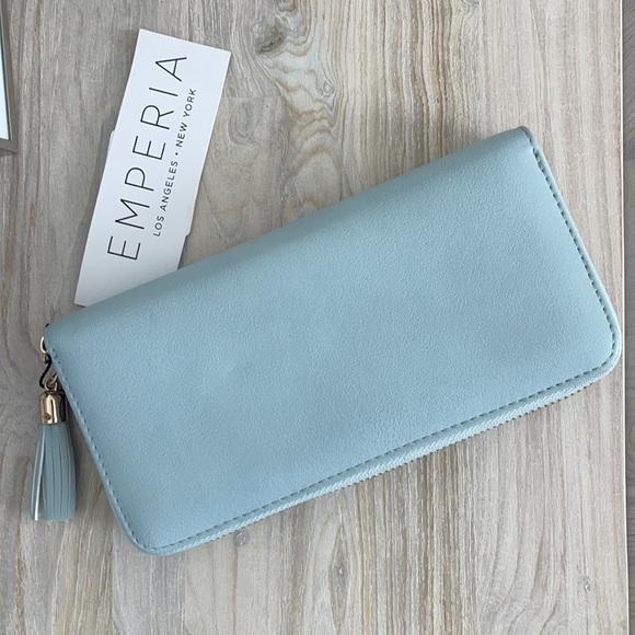 Emperia | Bags | New Baby Blue Wallet With Tassel | Poshmark